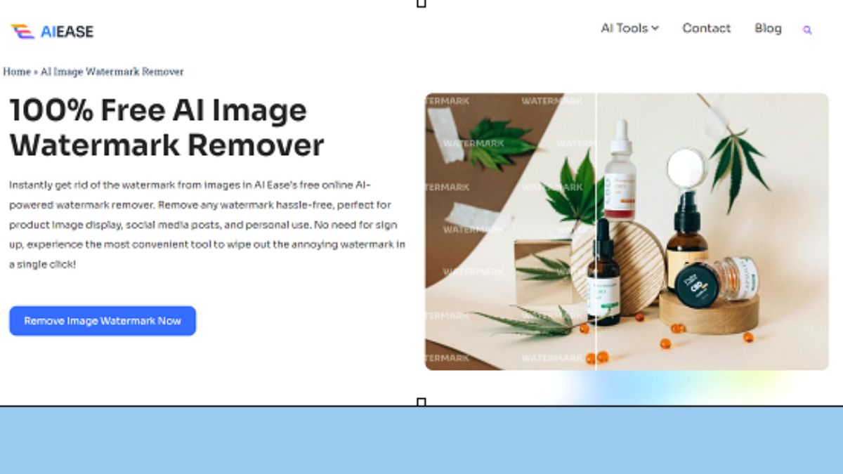 AI Ease: 100% Free AI-Powered Image Watermark Remover